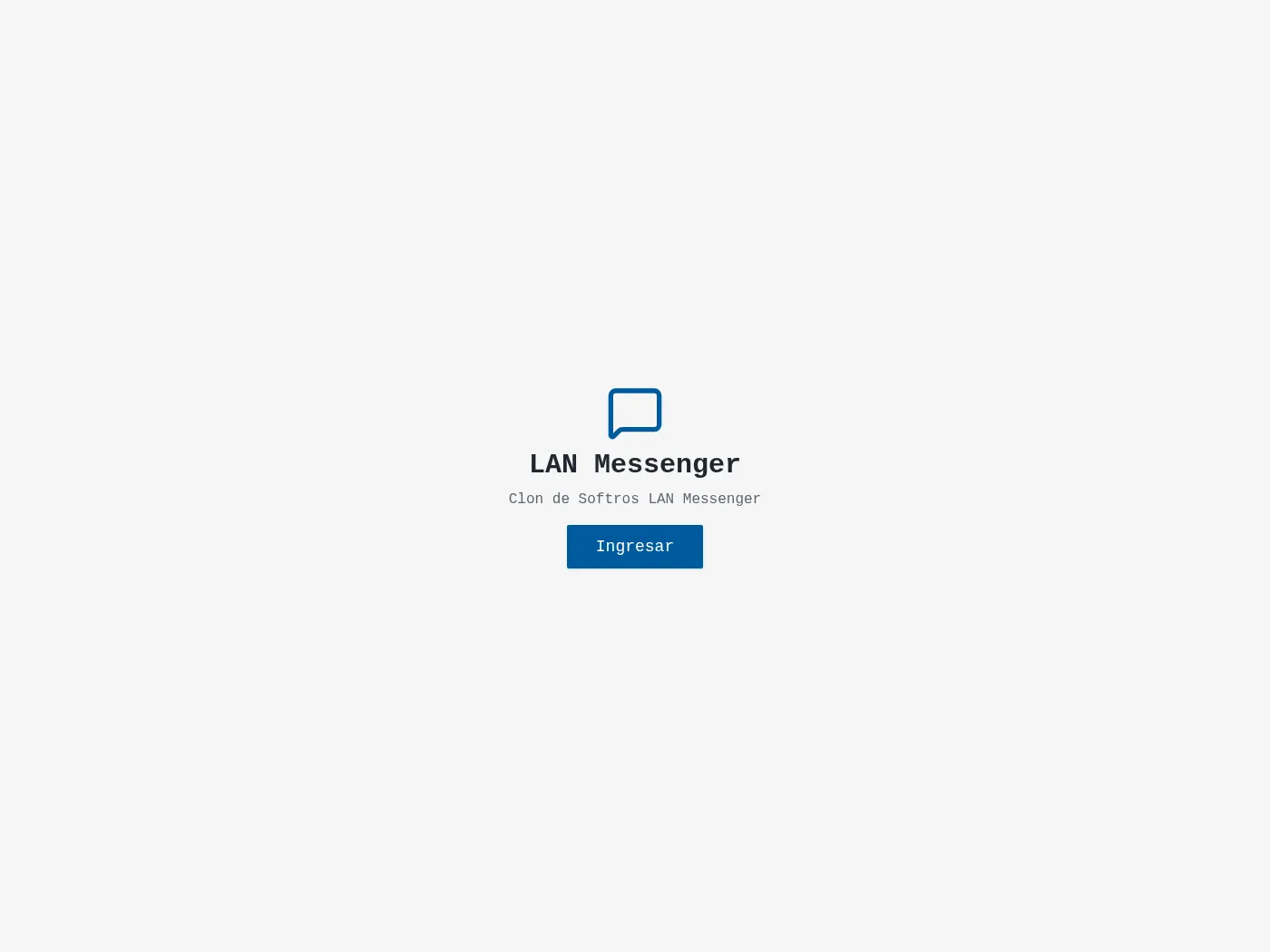 LAN Messenger Clone