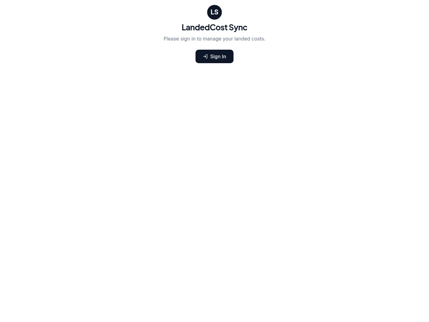 LandedCost Sync App