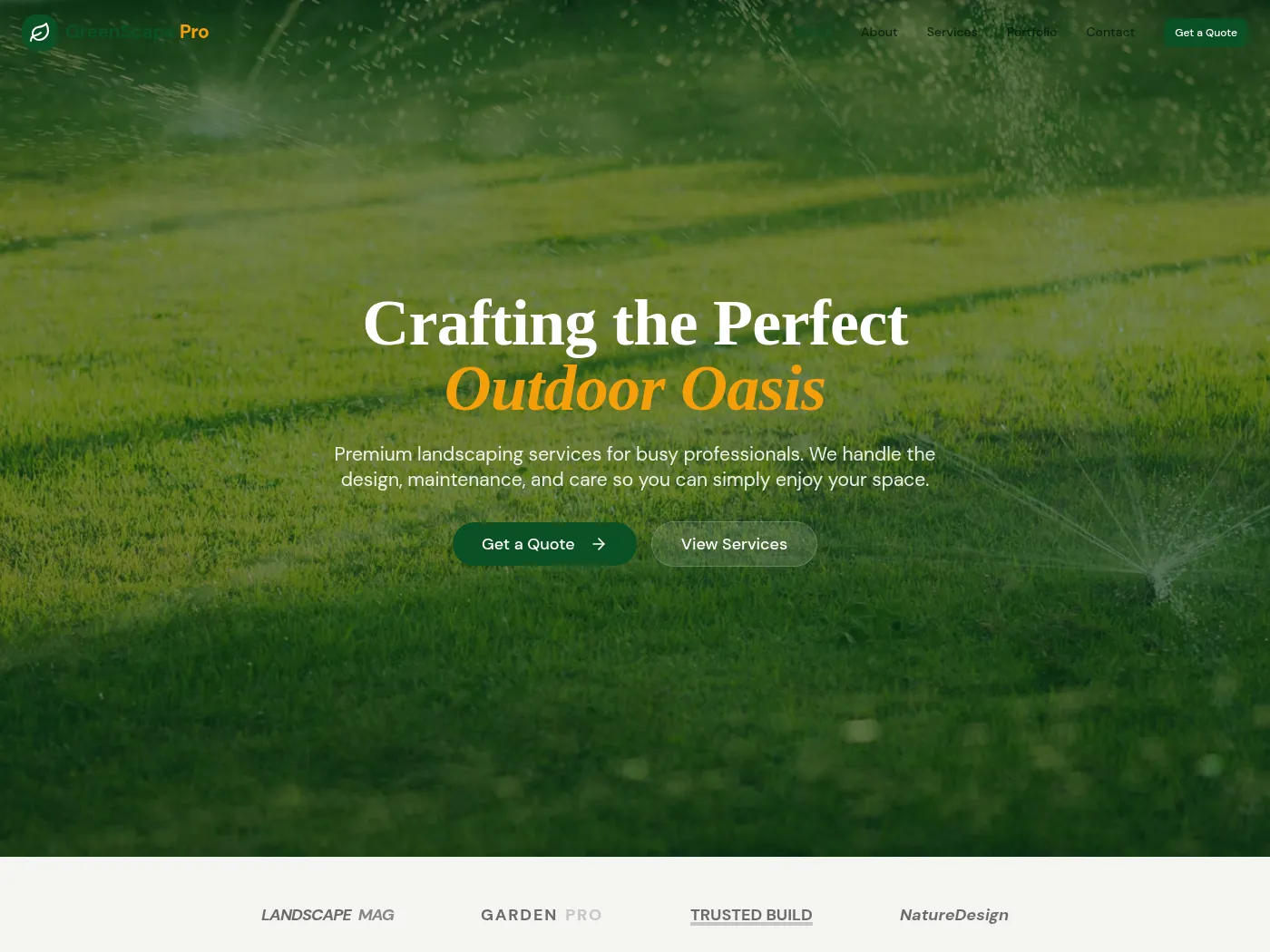 GreenScape Pro Website