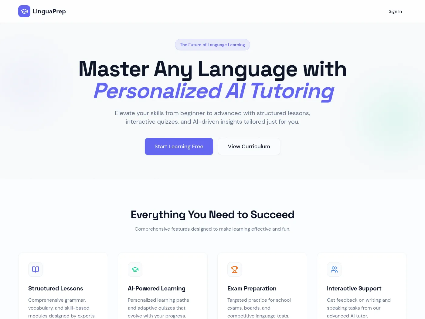 LinguaPrep Tutor