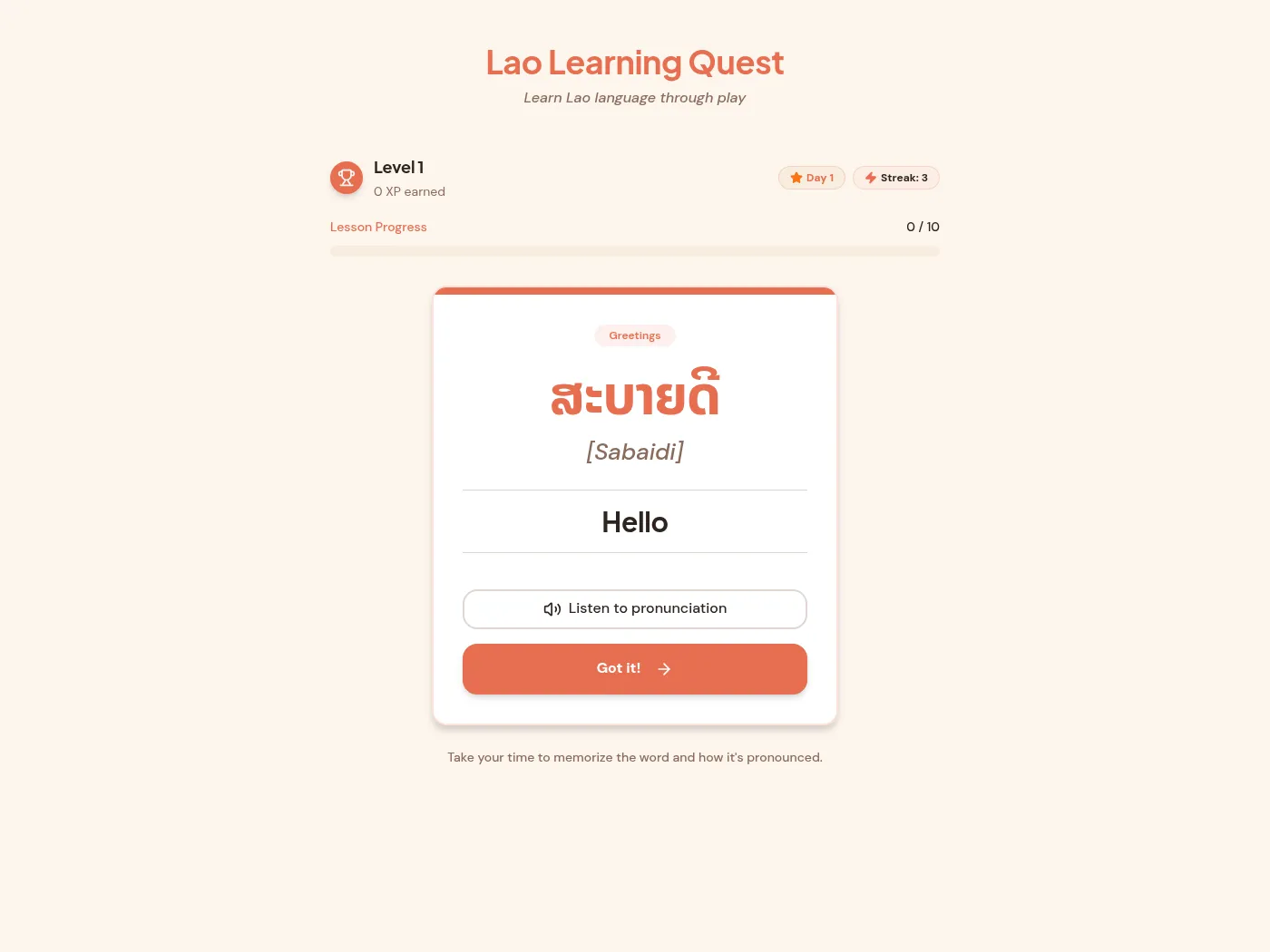 Laos Learning Quest
