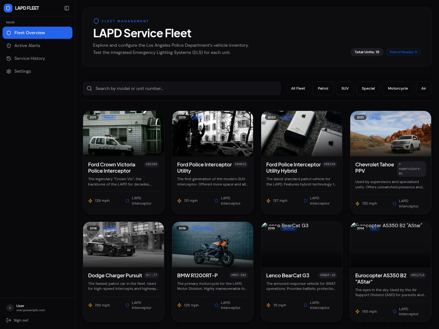 LAPD ELS Fleet Builder