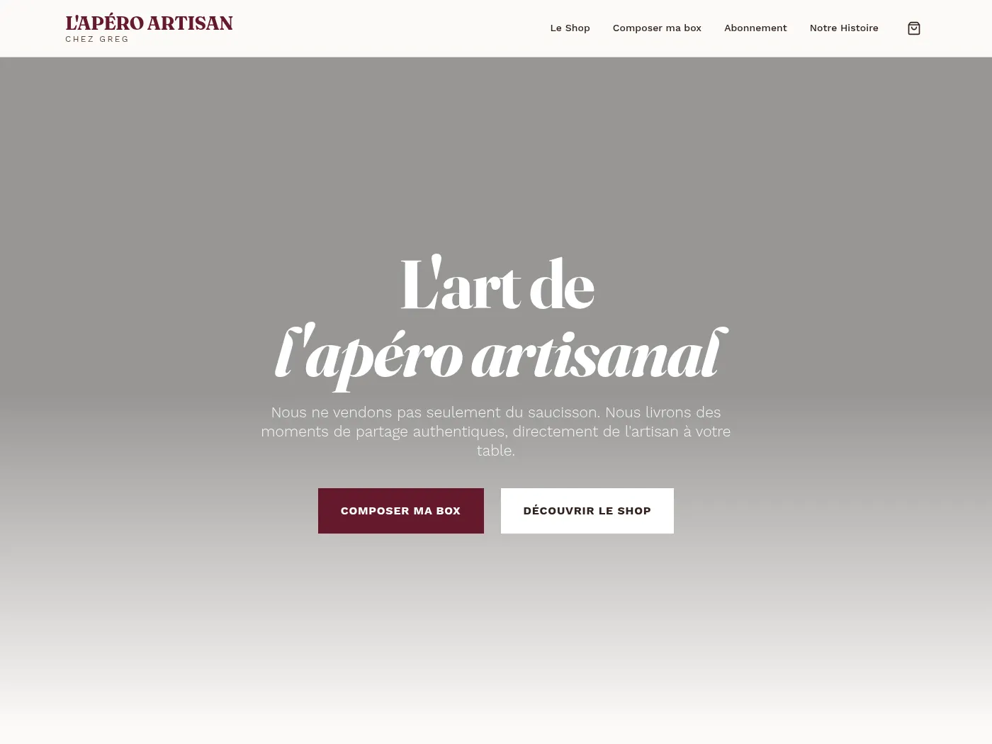 L'Apéro Artisan Ecommerce