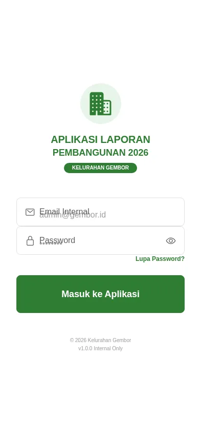 Laporan Pembangunan Gembor