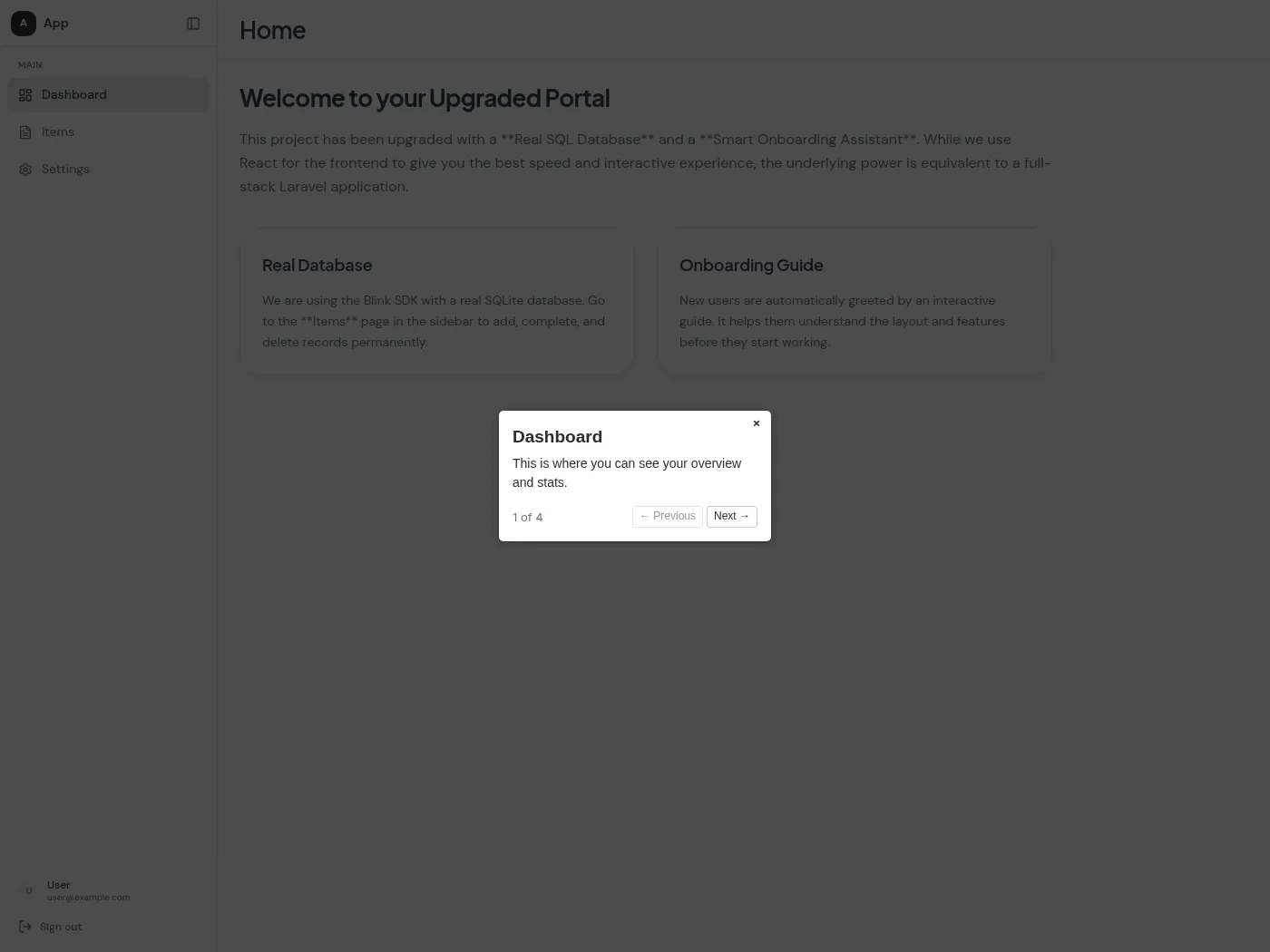 Laravel Guided Web Portal