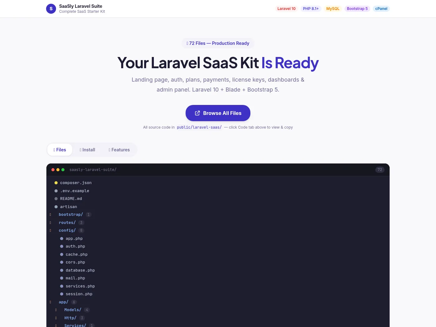 SaaSly Laravel Suite