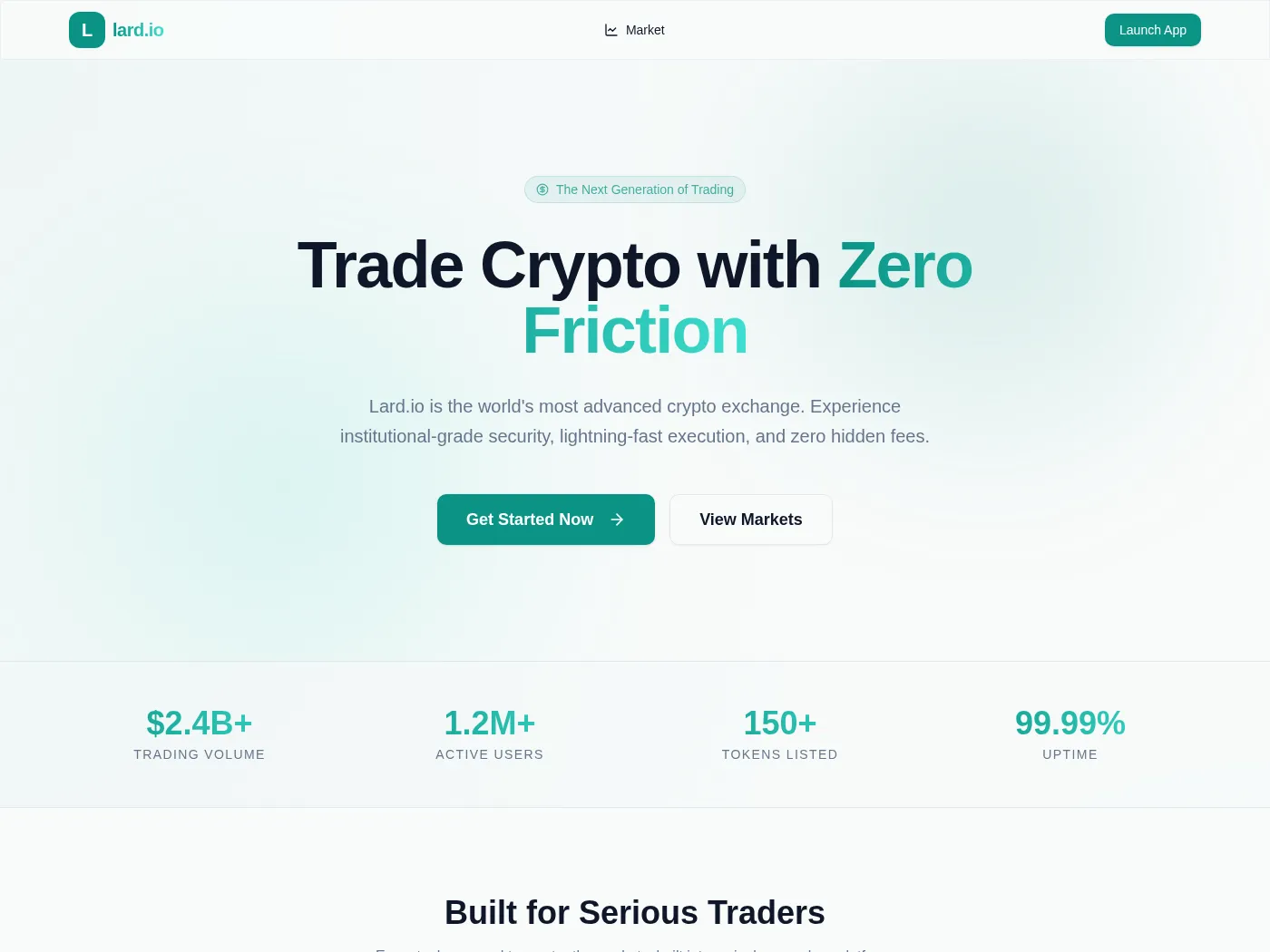 Lard.io Crypto Exchange
