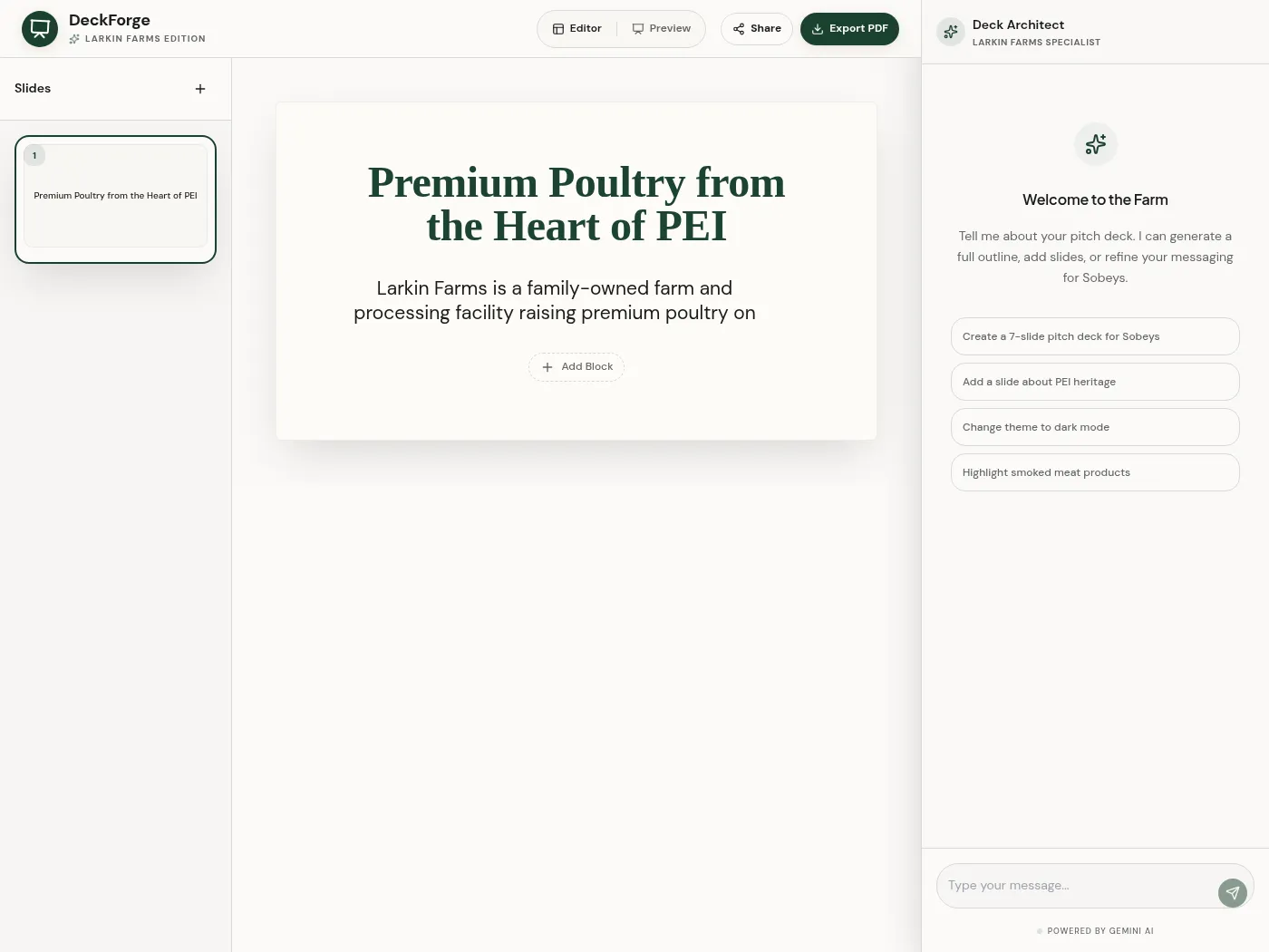 Larkin Farms Pitch Deck