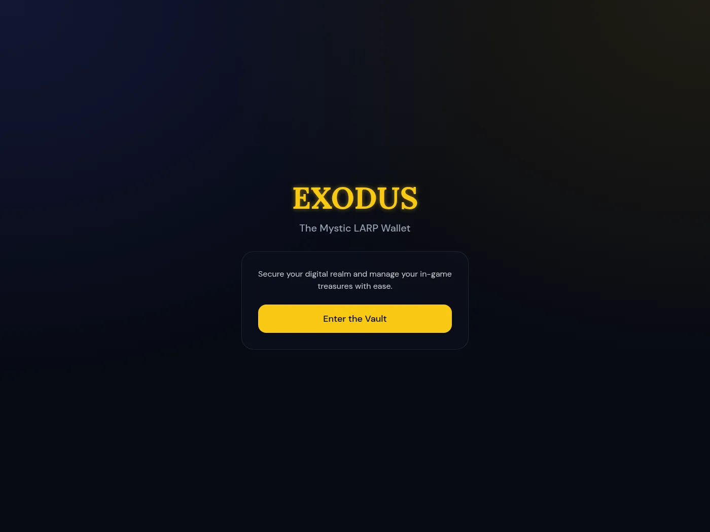 LARP Exodus Wallet — built with AI on Blink