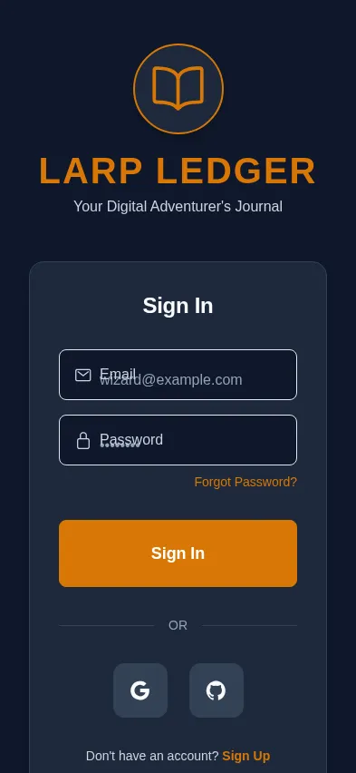 Larp Ledger Mobile