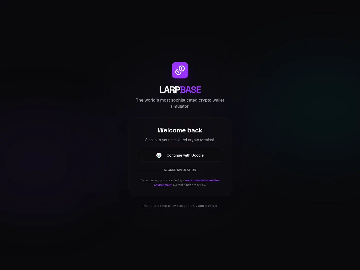 Larpbase Crypto Simulator