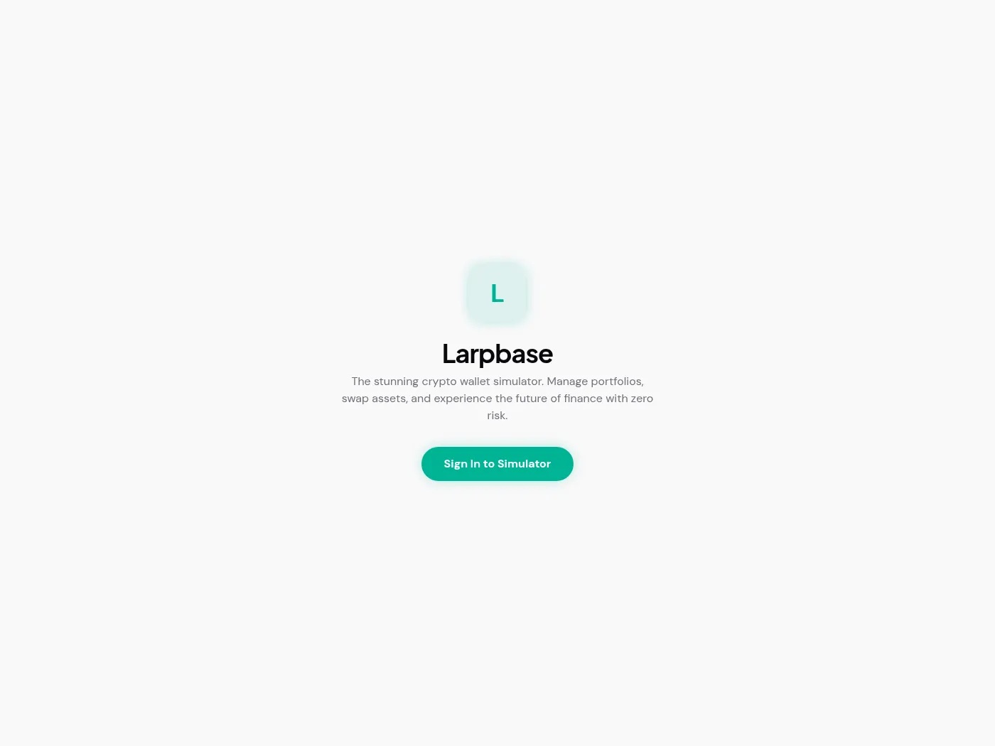 Larpbase Crypto Simulator