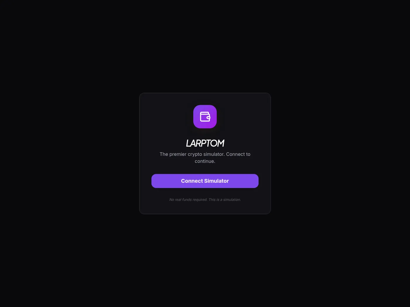 Larptom Wallet Simulator