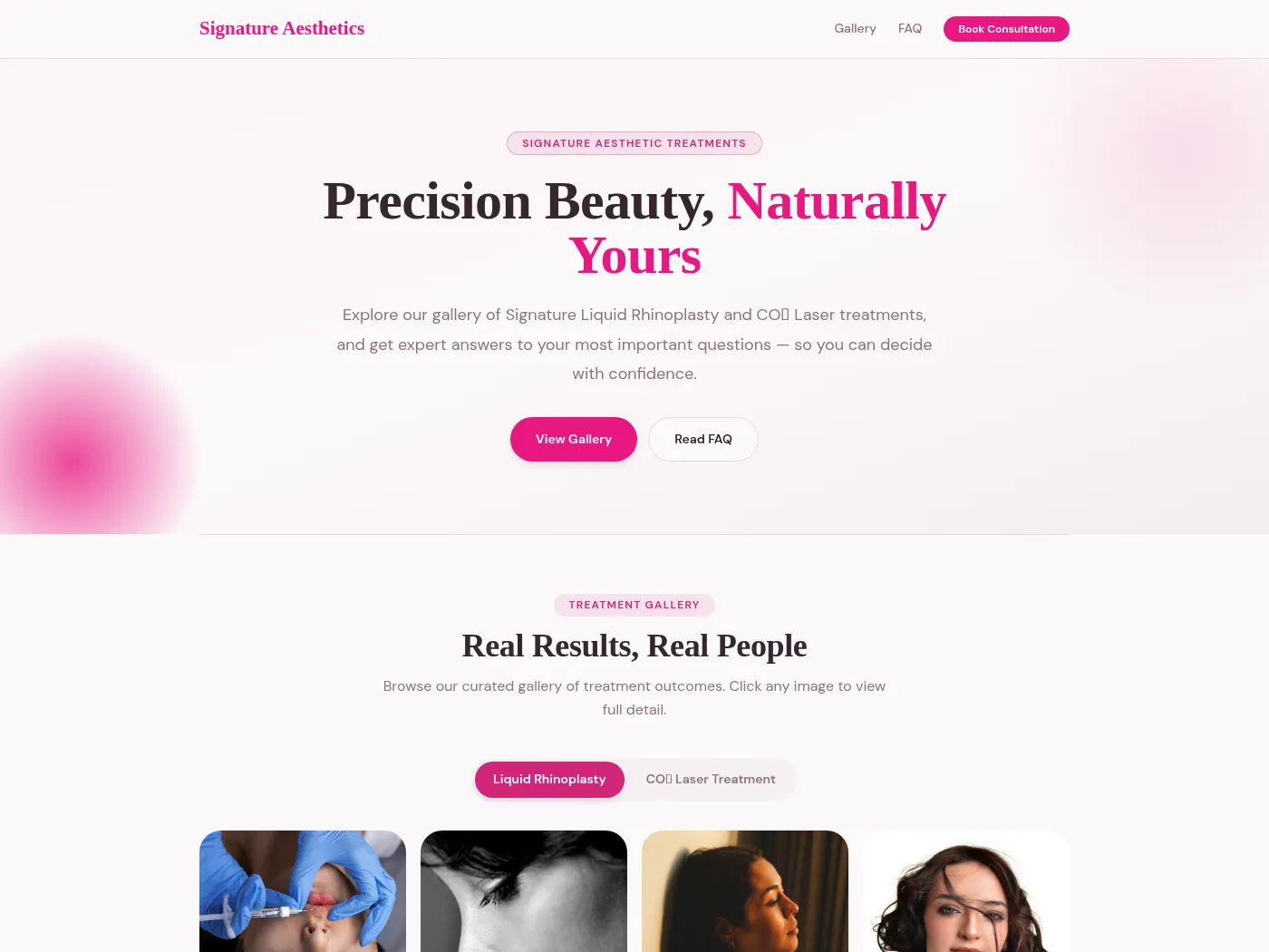 Aesthetic FAQ & Gallery