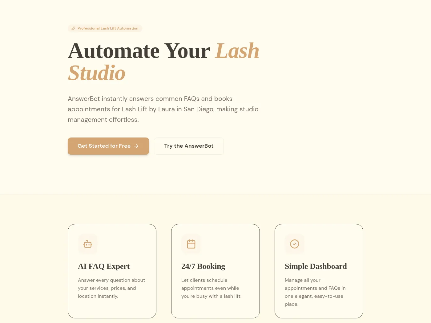 LashLift AnswerBot