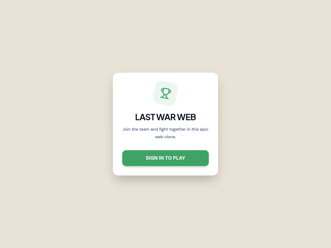 Last War Web Clone