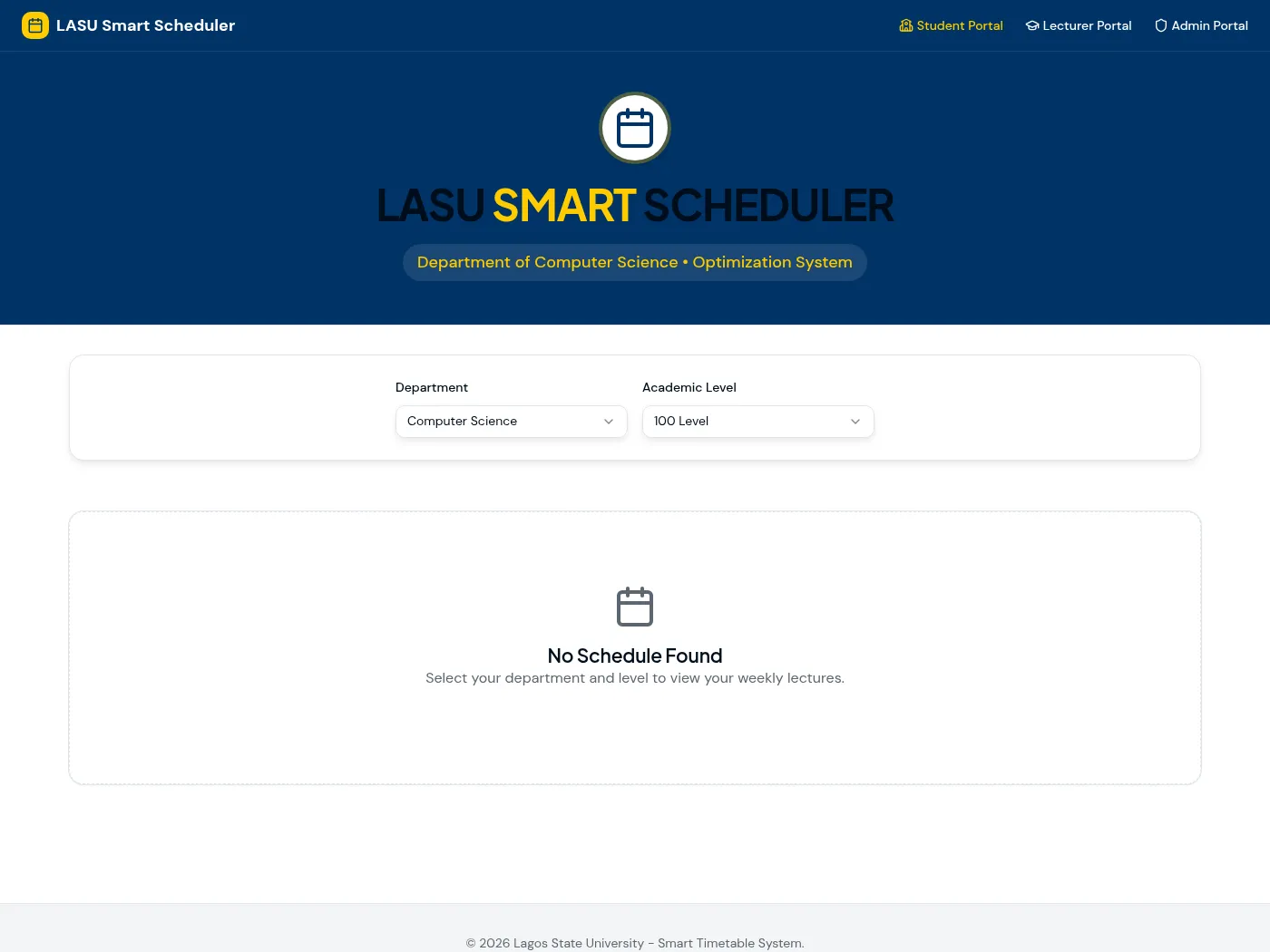 LASU Smart Scheduler