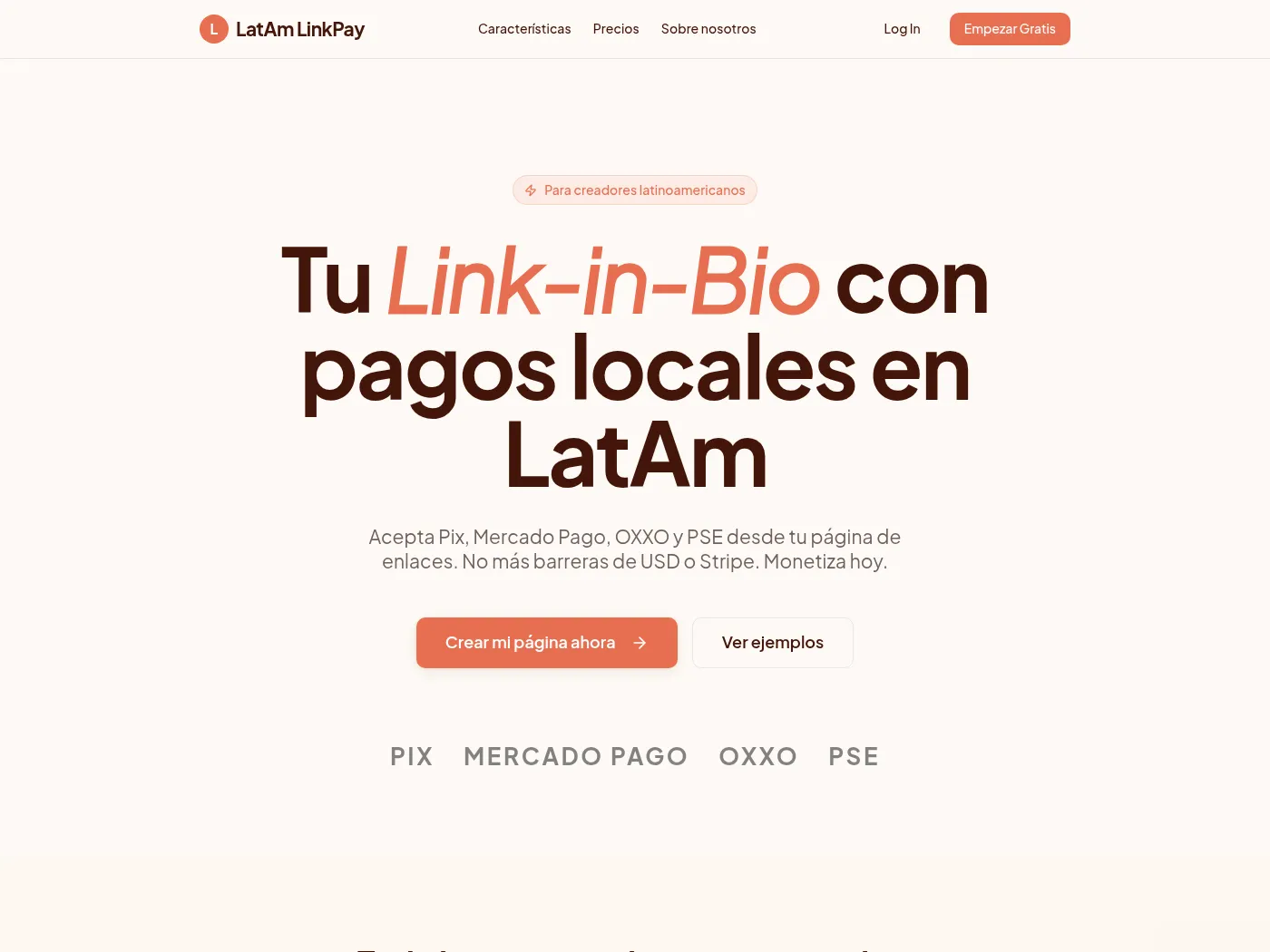 LatAm Link-in-Bio Pay