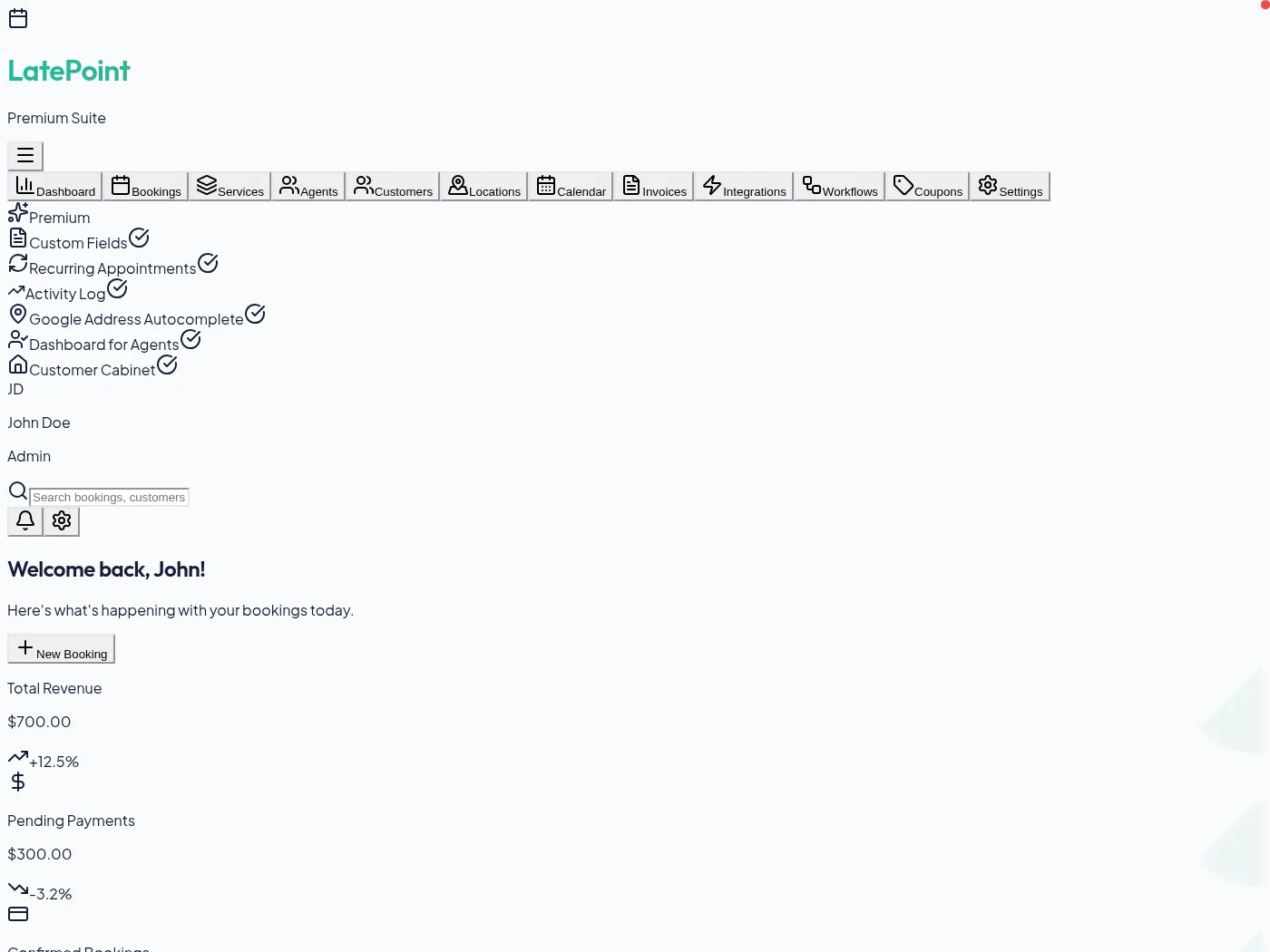 LatePoint Premium Booking Suite