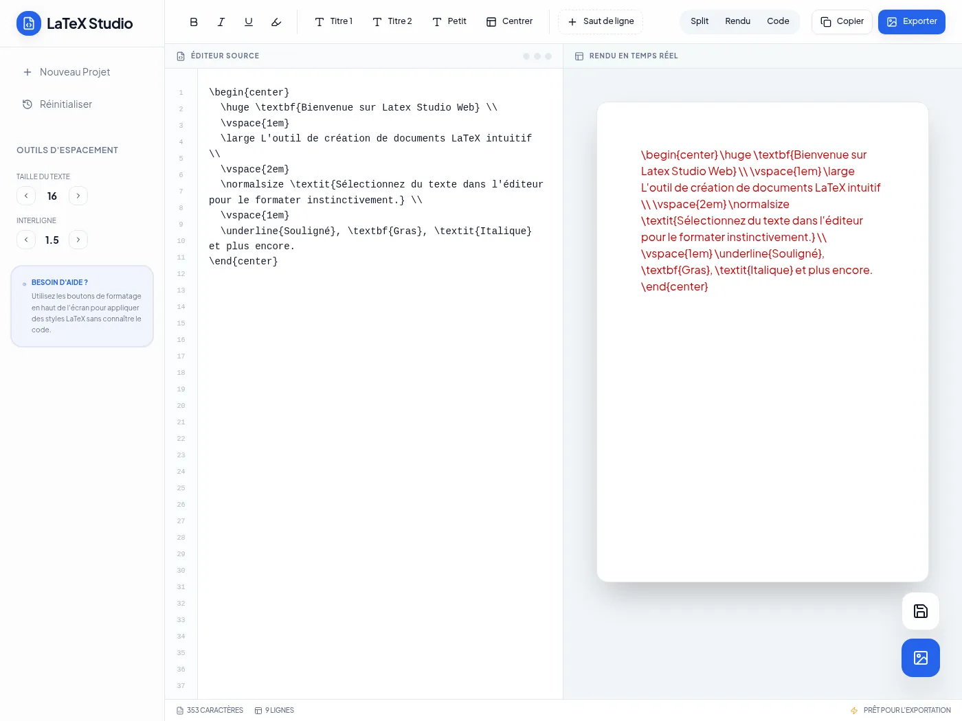 Latex Studio Web