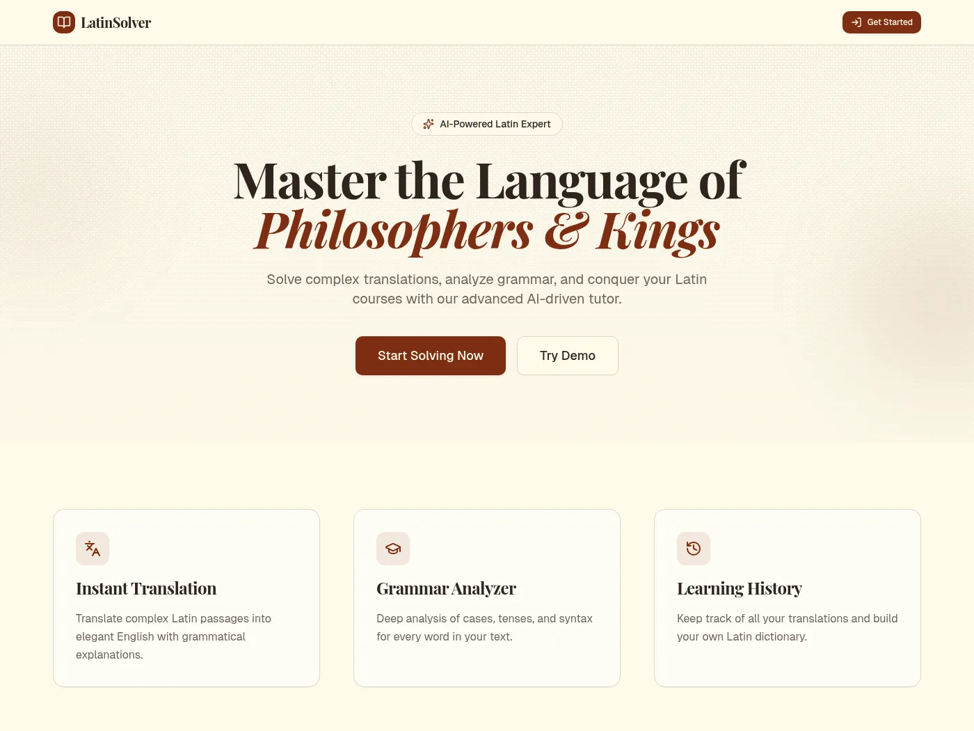 Latin Course Solver