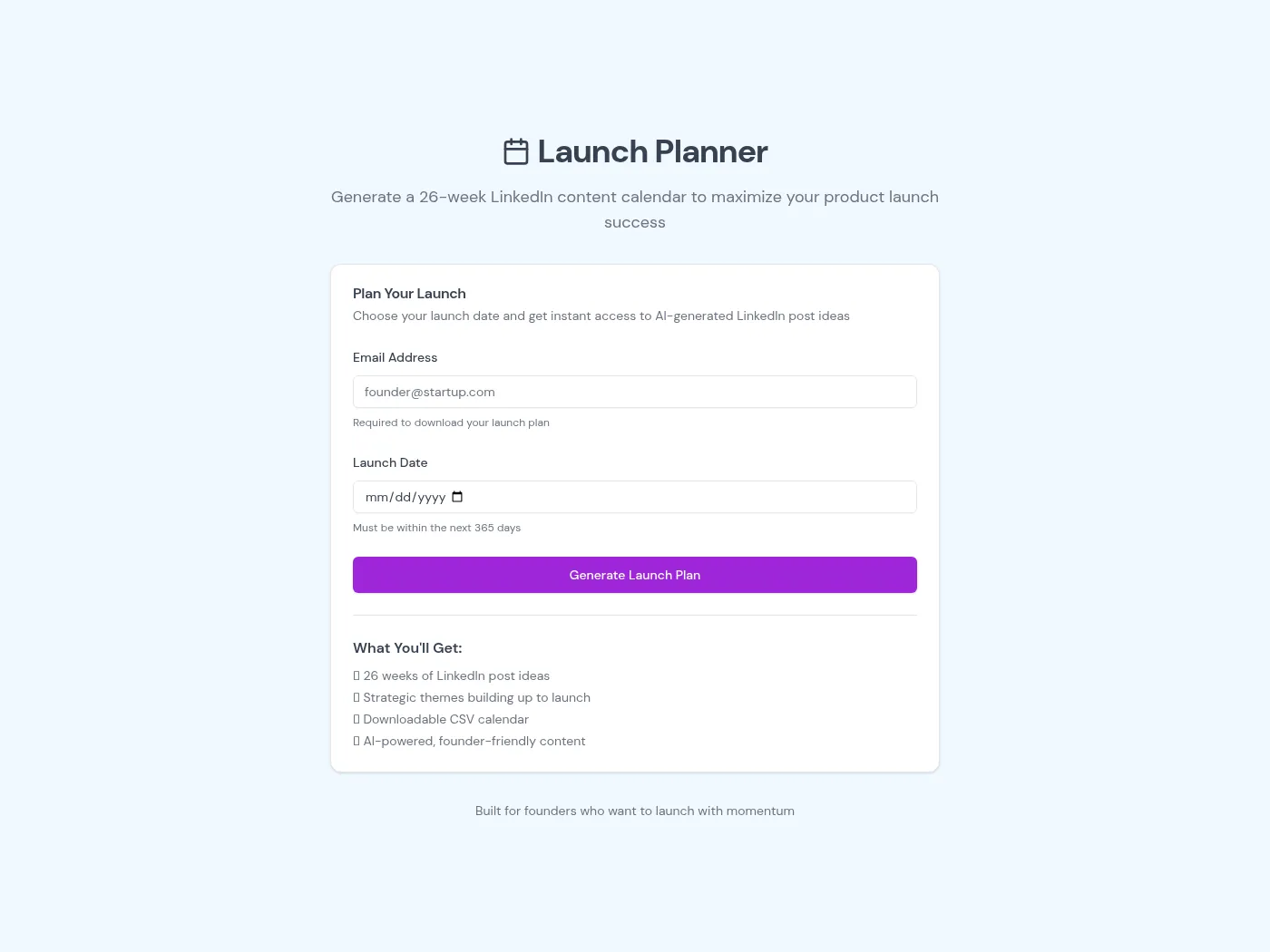 Launch Planner