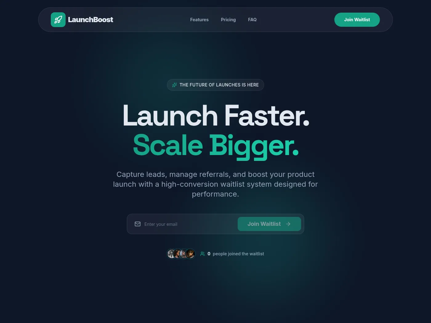 LaunchBoost Landing Page