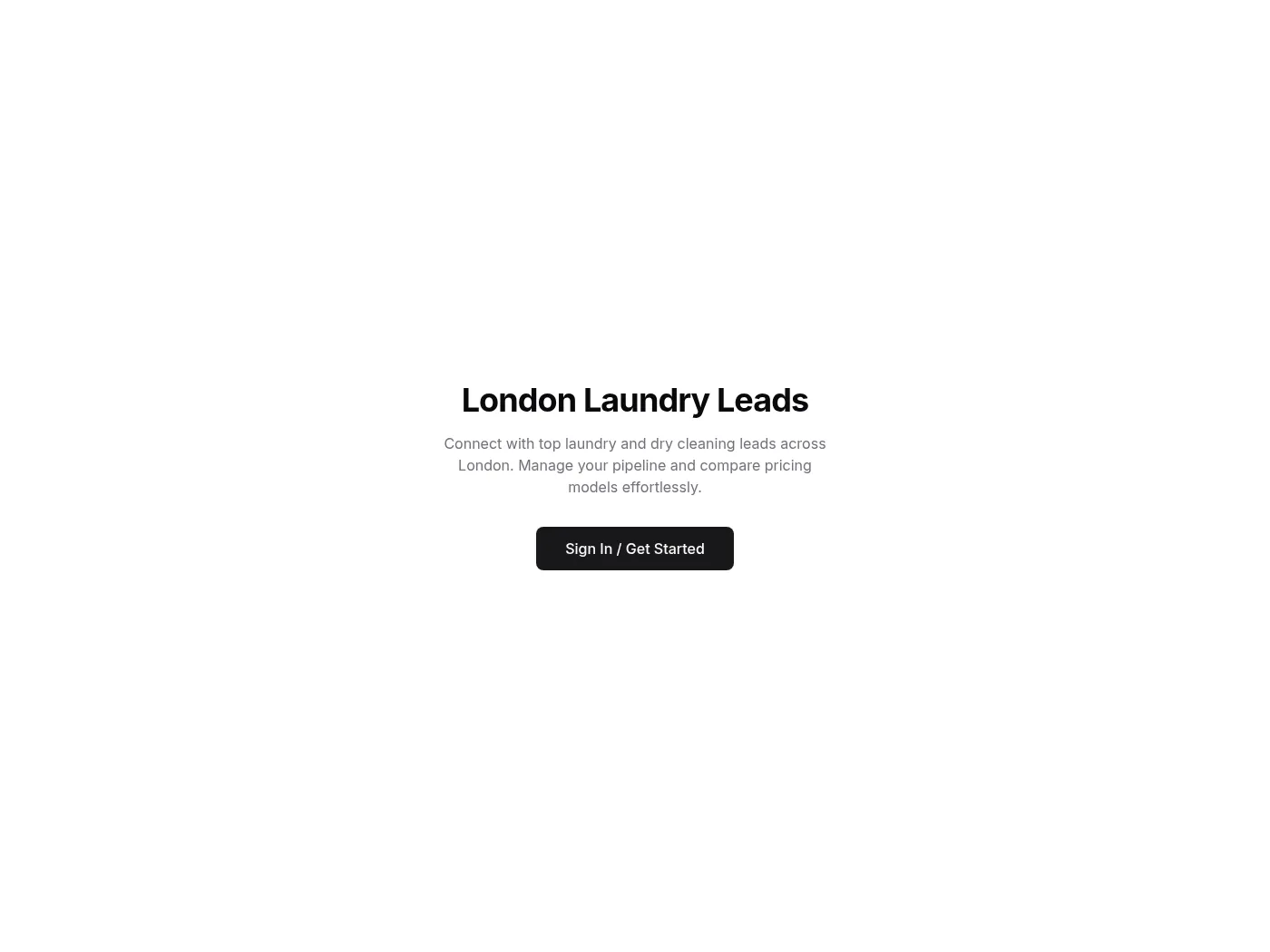 London Laundry Leads