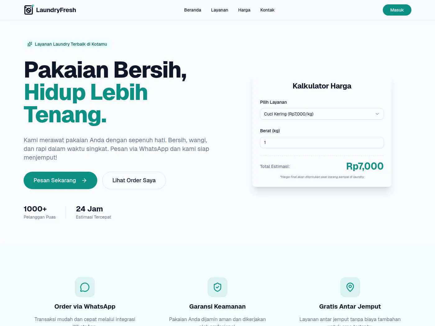 Laundry Services Portal