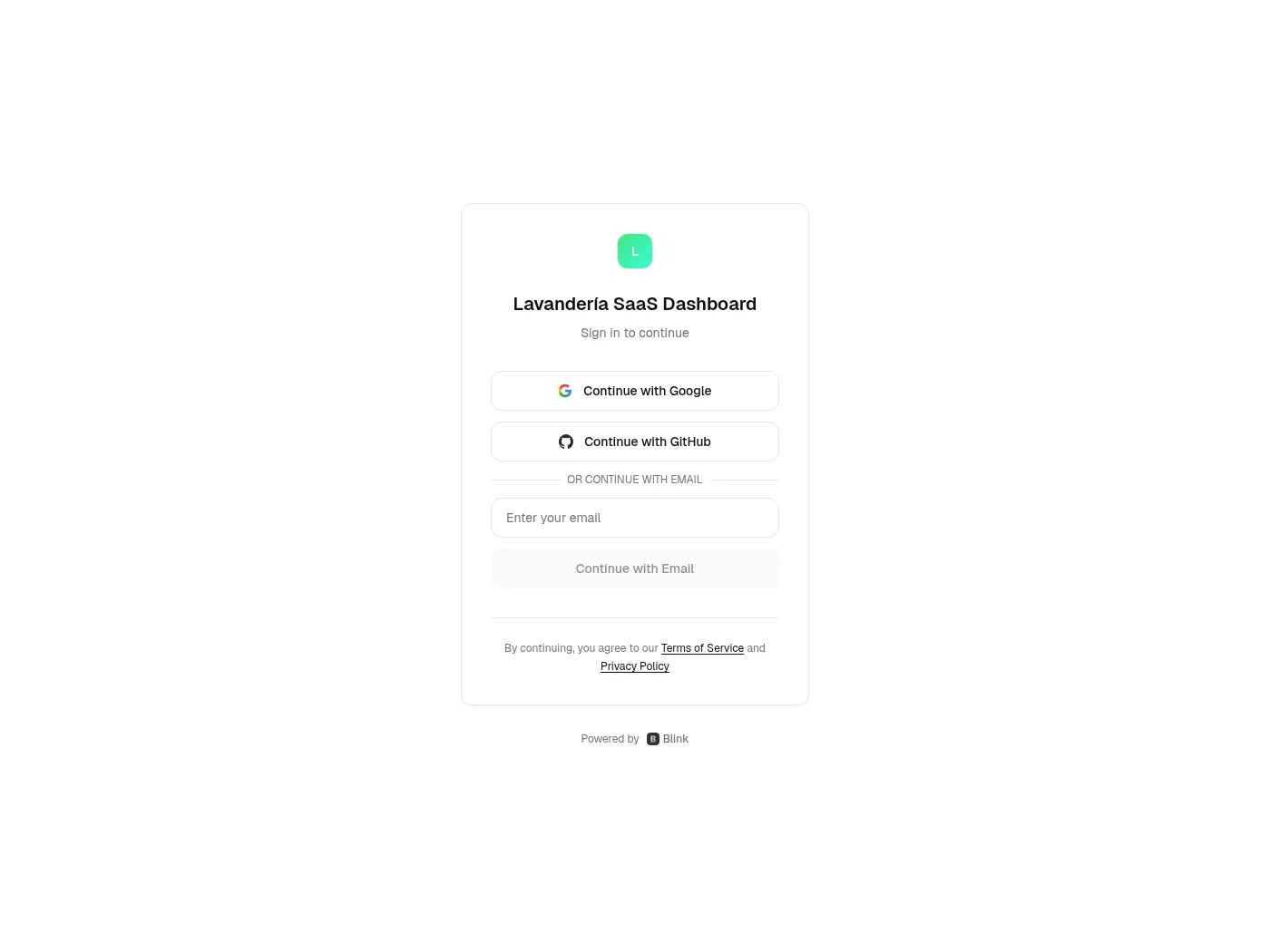 Lavandería SaaS Dashboard
