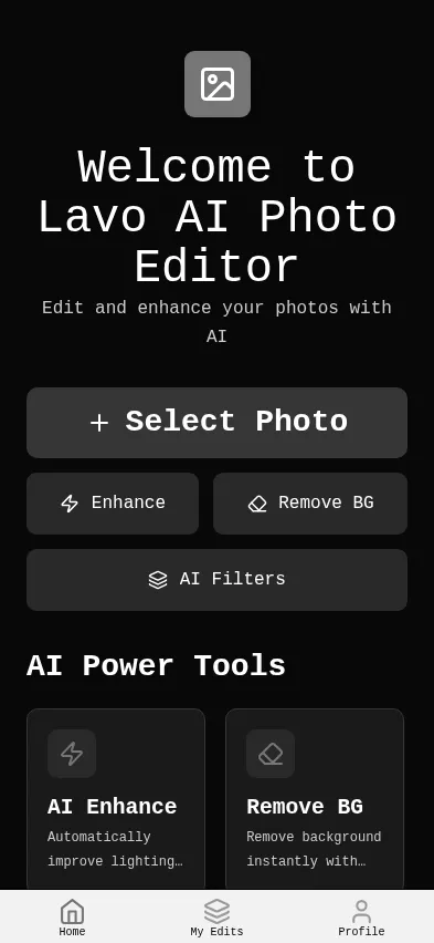 Lavo AI Photo Editor