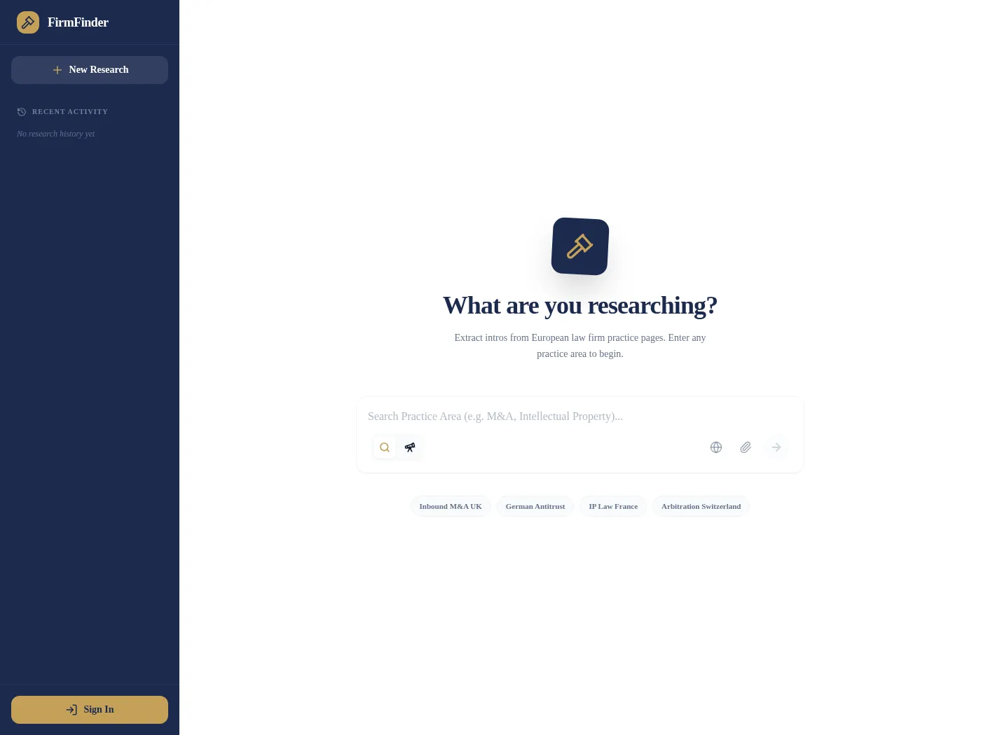 Law Firm Intro Finder