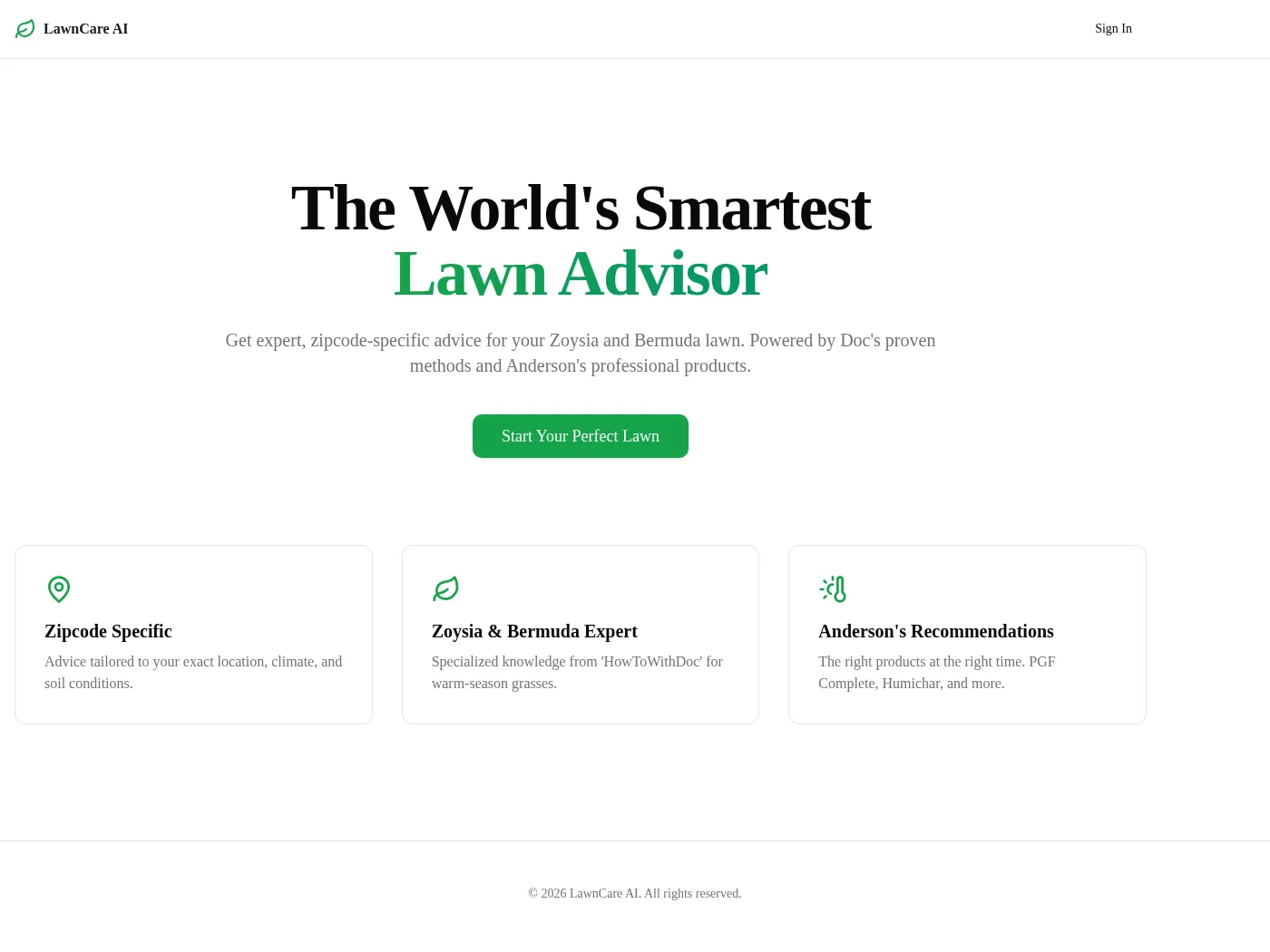 LawnCare AI Advisor