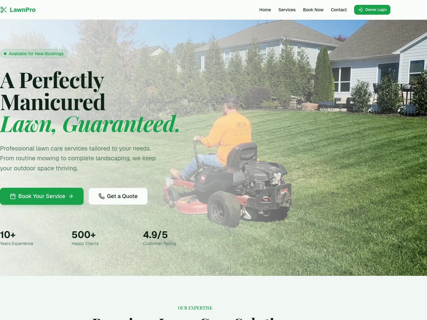 LawnPro Booking Site