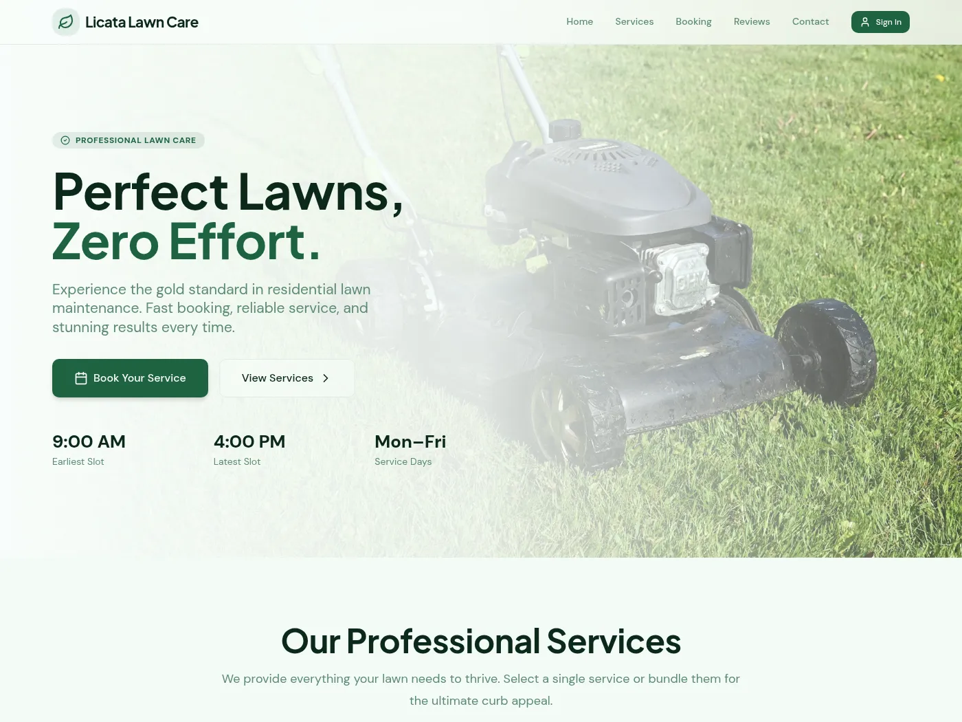 Licata Lawn Care Booking
