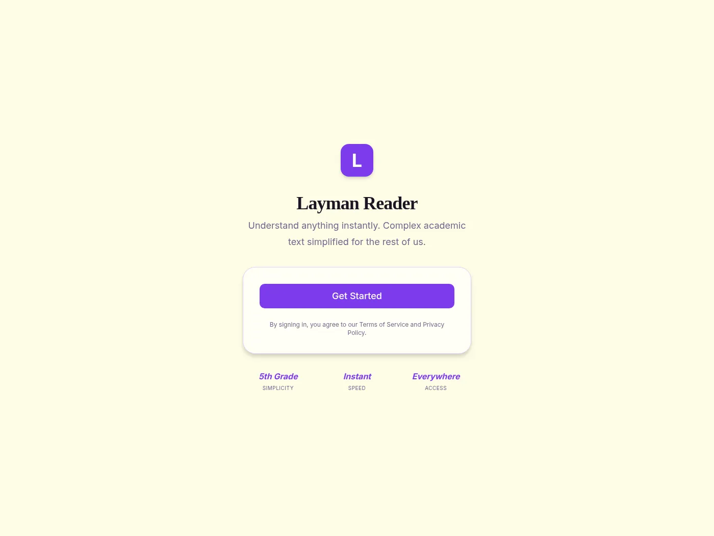 Layman Reader Simplifier