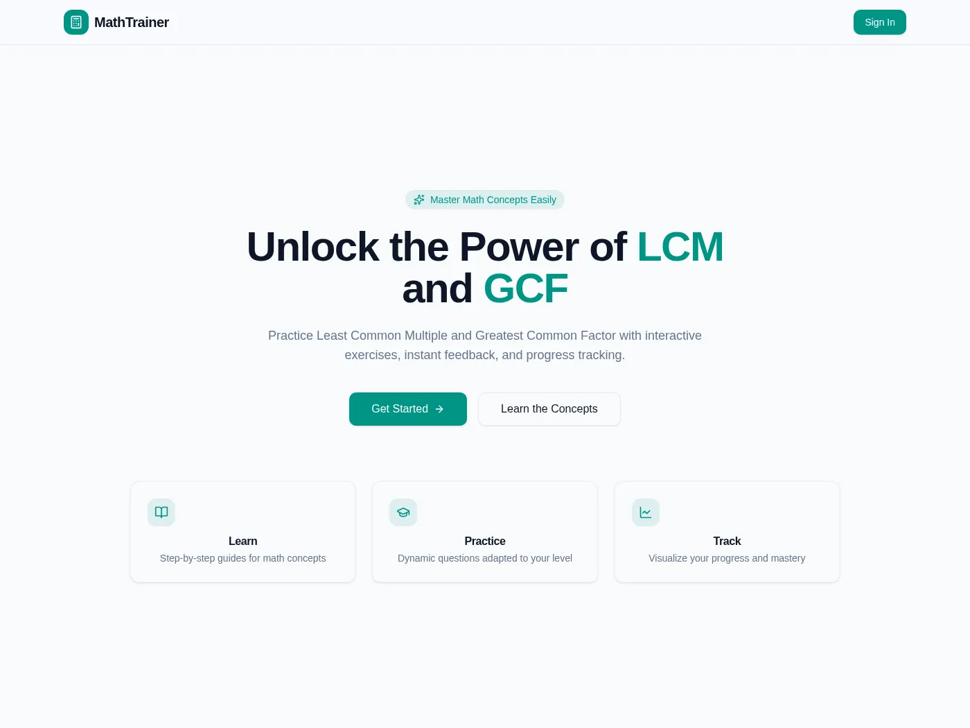 LCM & GCF Math Trainer