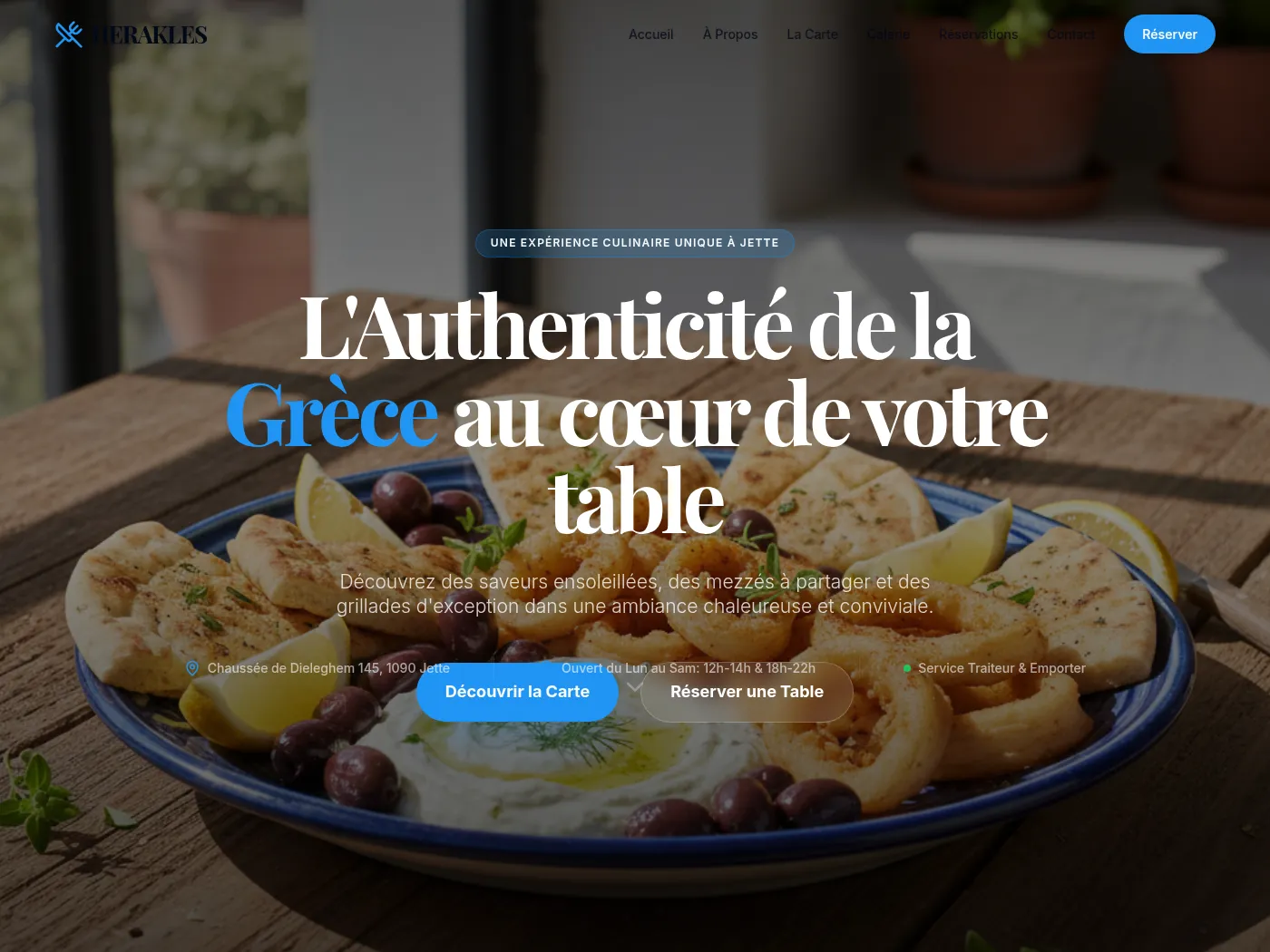 Le Gourmet Landing Page