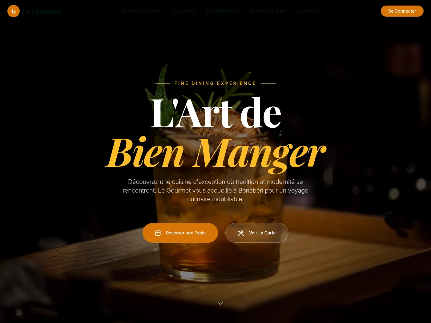 Le Gourmet Webpage