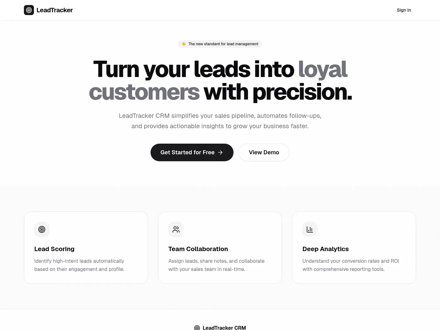 LeadTracker CRM