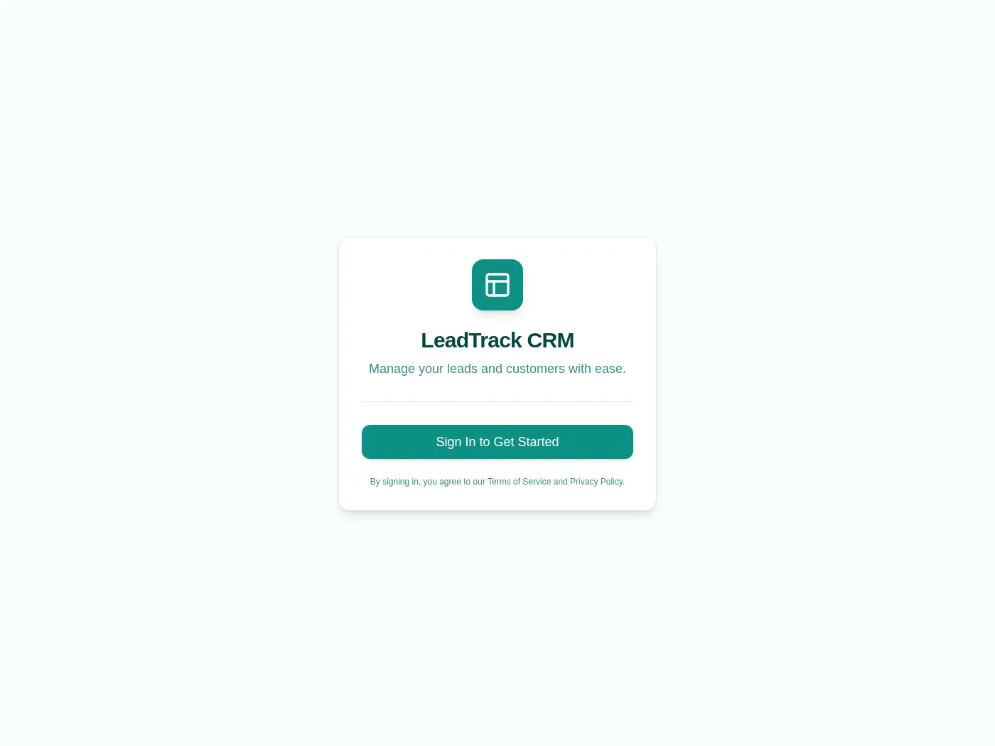 LeadTrack CRM