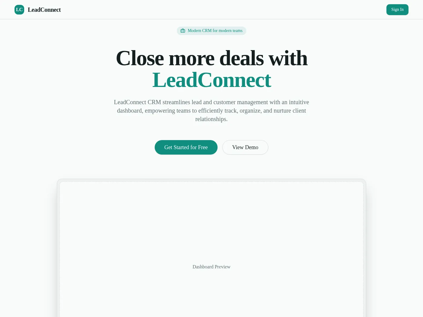 LeadConnect CRM