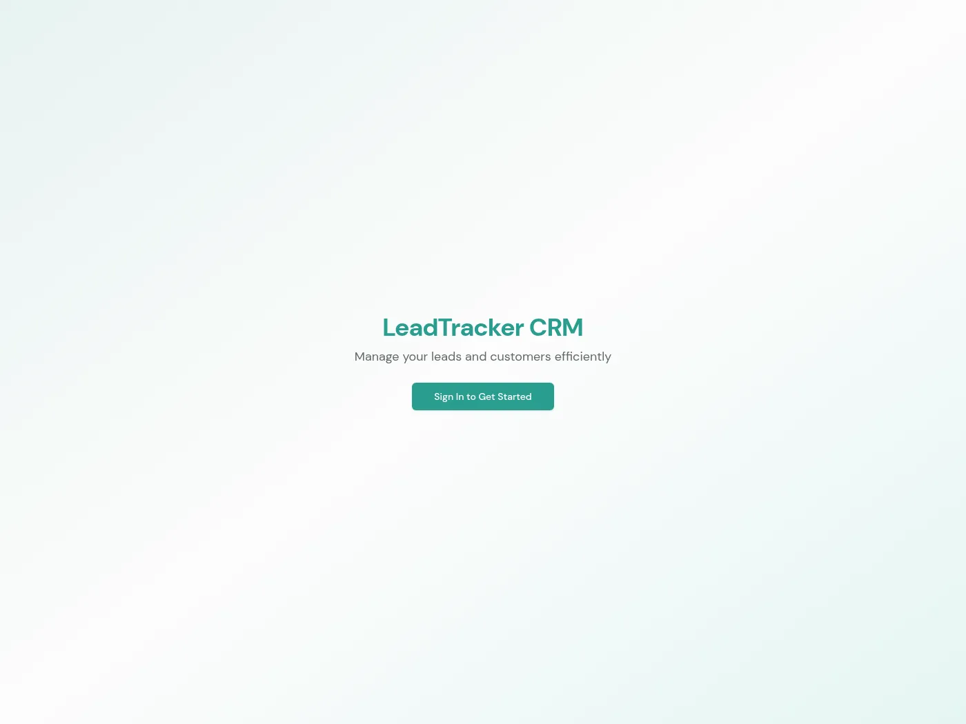 LeadTracker CRM