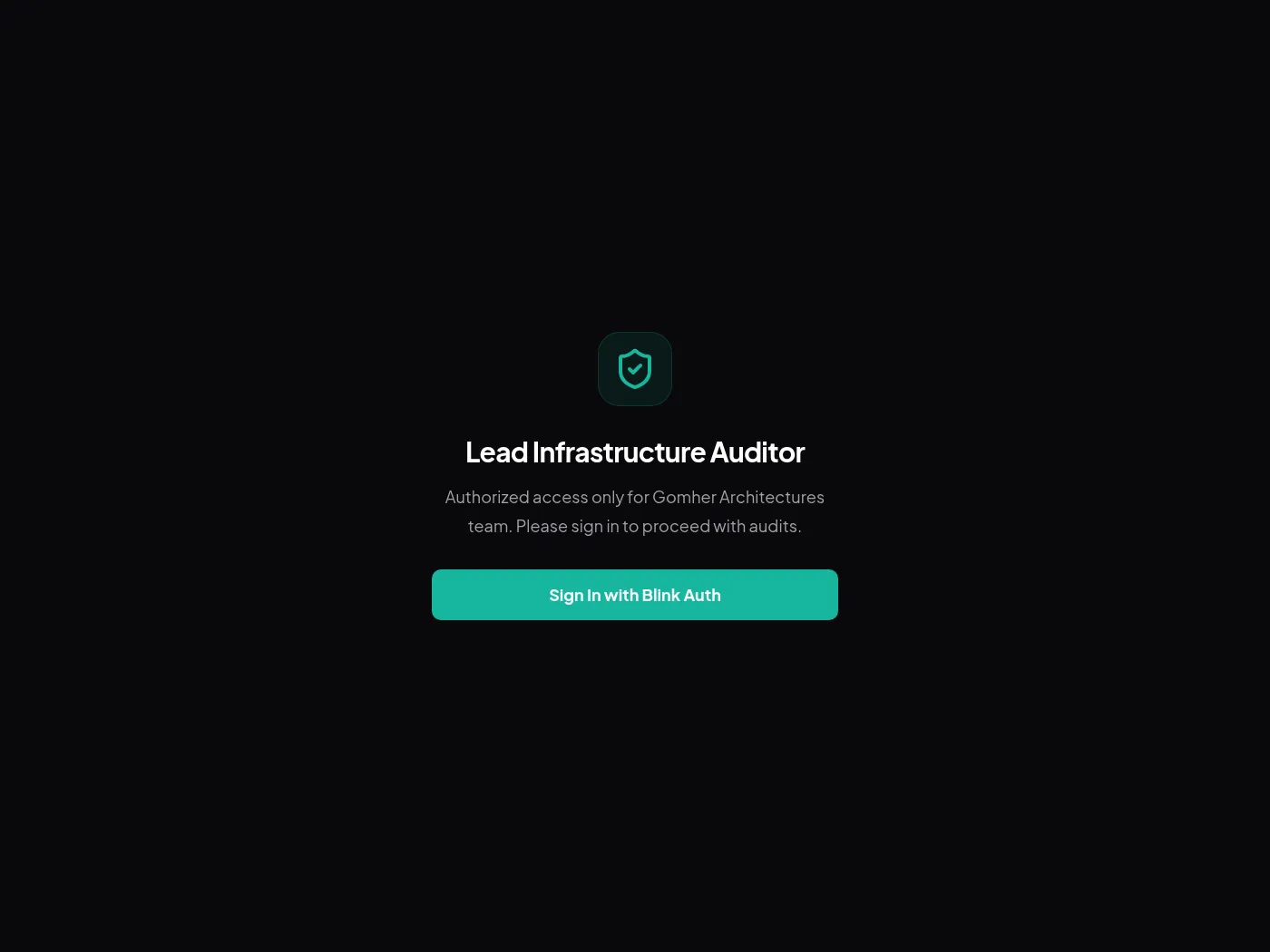 Lead Infrastructure Auditor