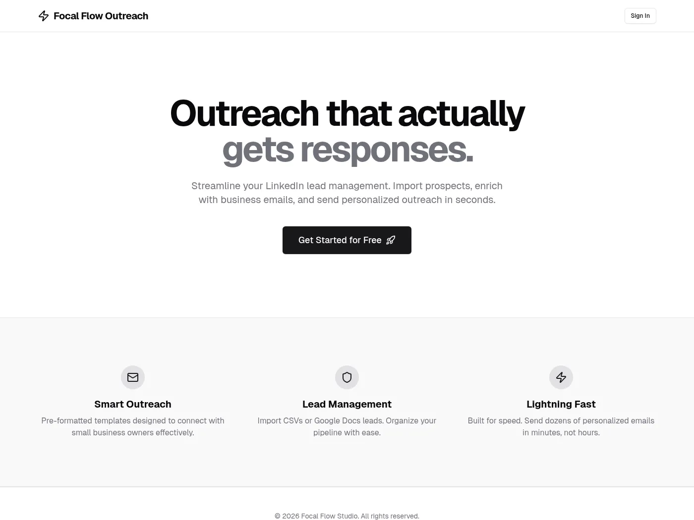 Focal Lead Outreach Tool
