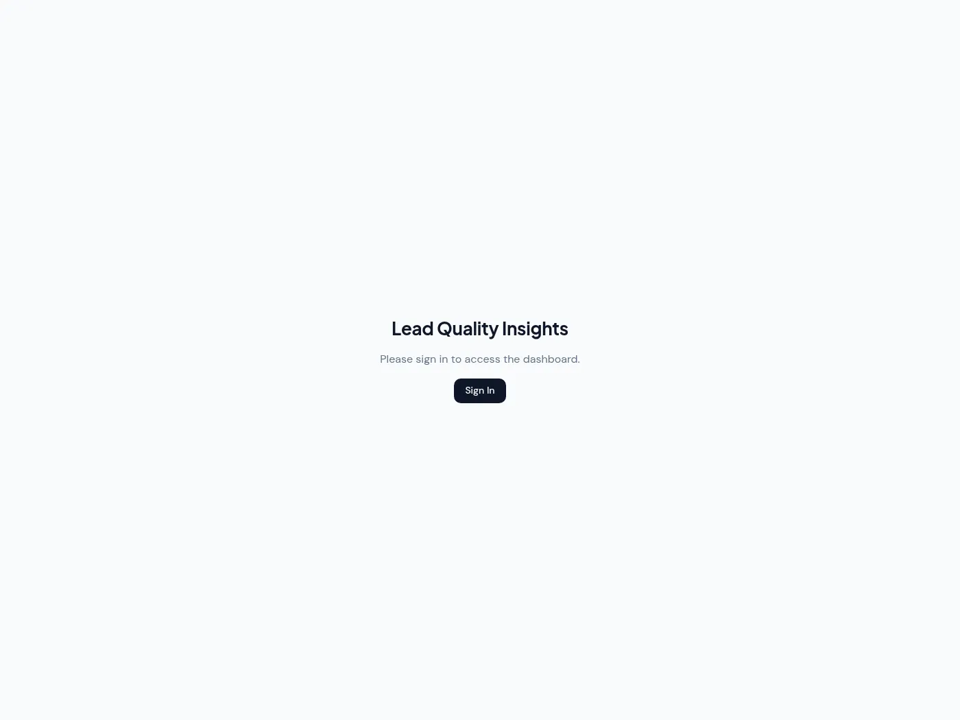 Lead Quality Insights