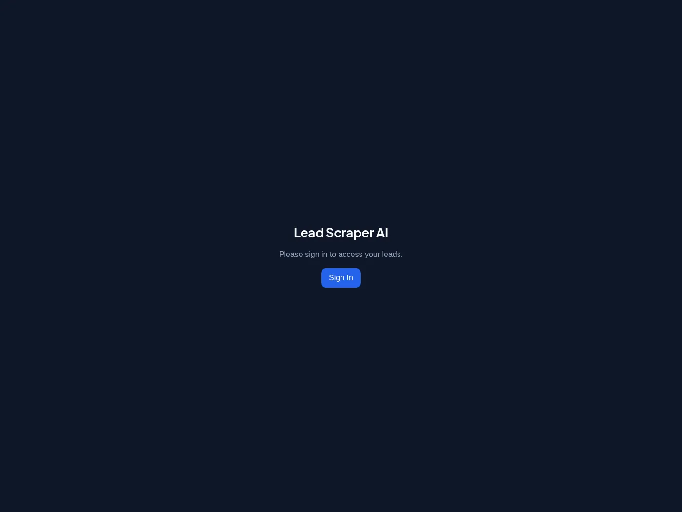 Lead Scraper AI
