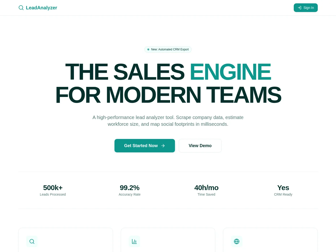 Lead Analyzer Tool