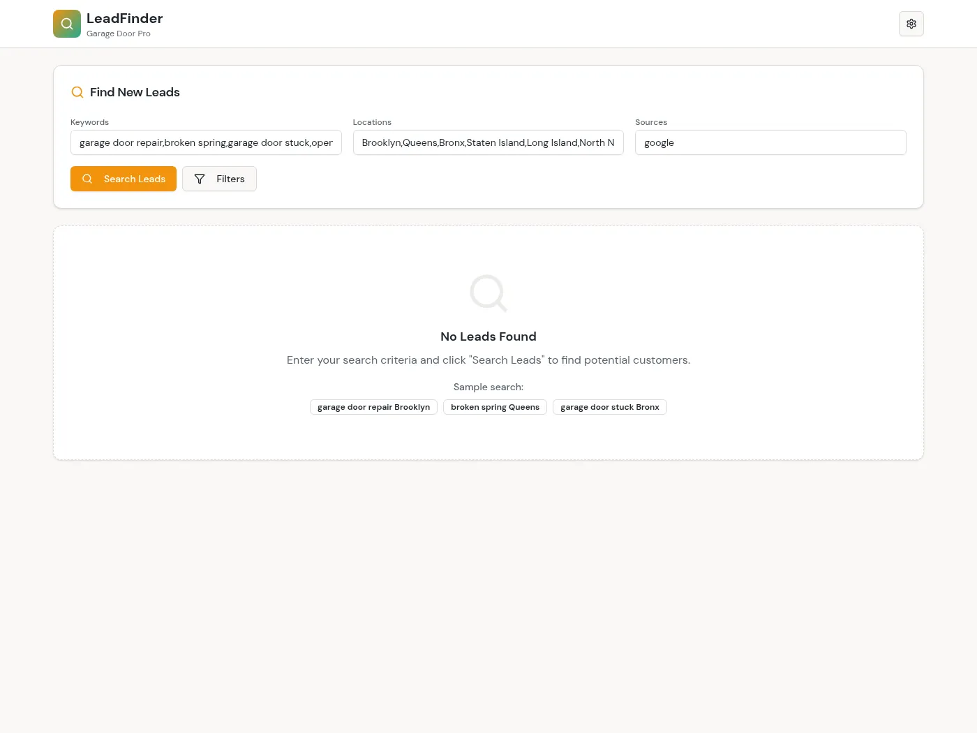 LeadFinder Garage Pro