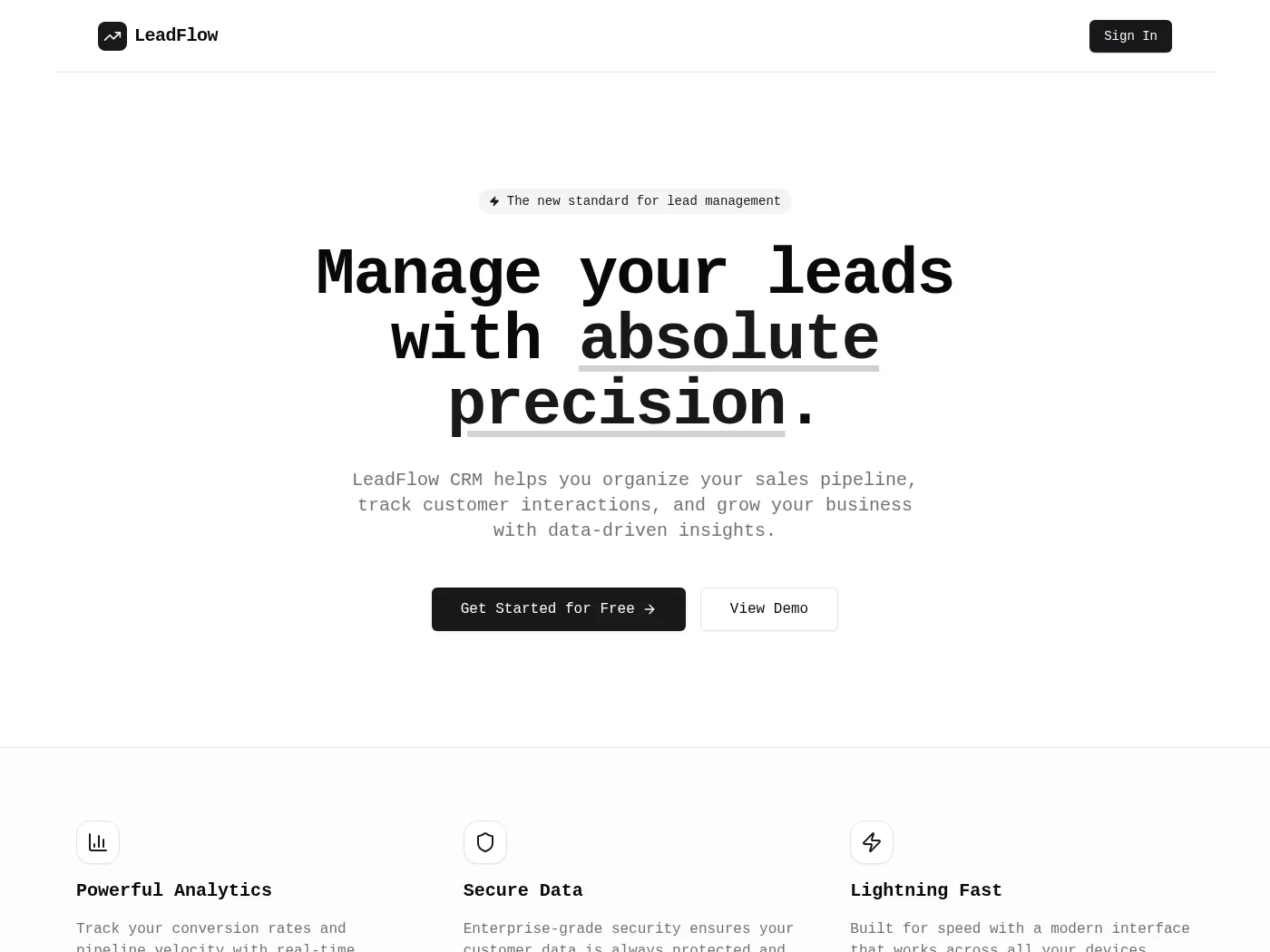 LeadFlow CRM